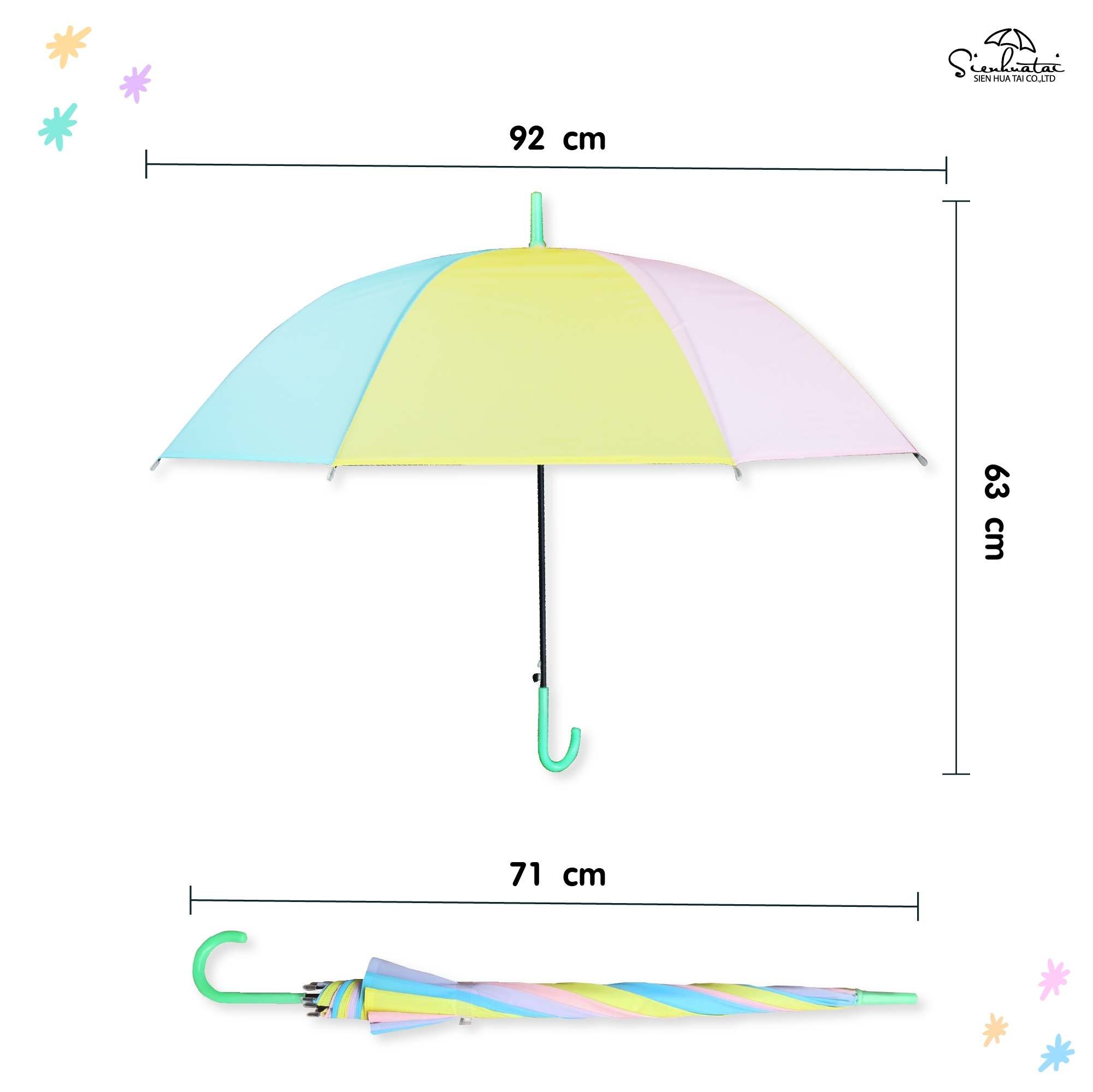 CB-MALL ร่ม ร่มกันแดด ร่มสีพาสเทล น่ารักสุดๆ ร่มกันฝน EVA 21 นิ้ว มีให้ ...