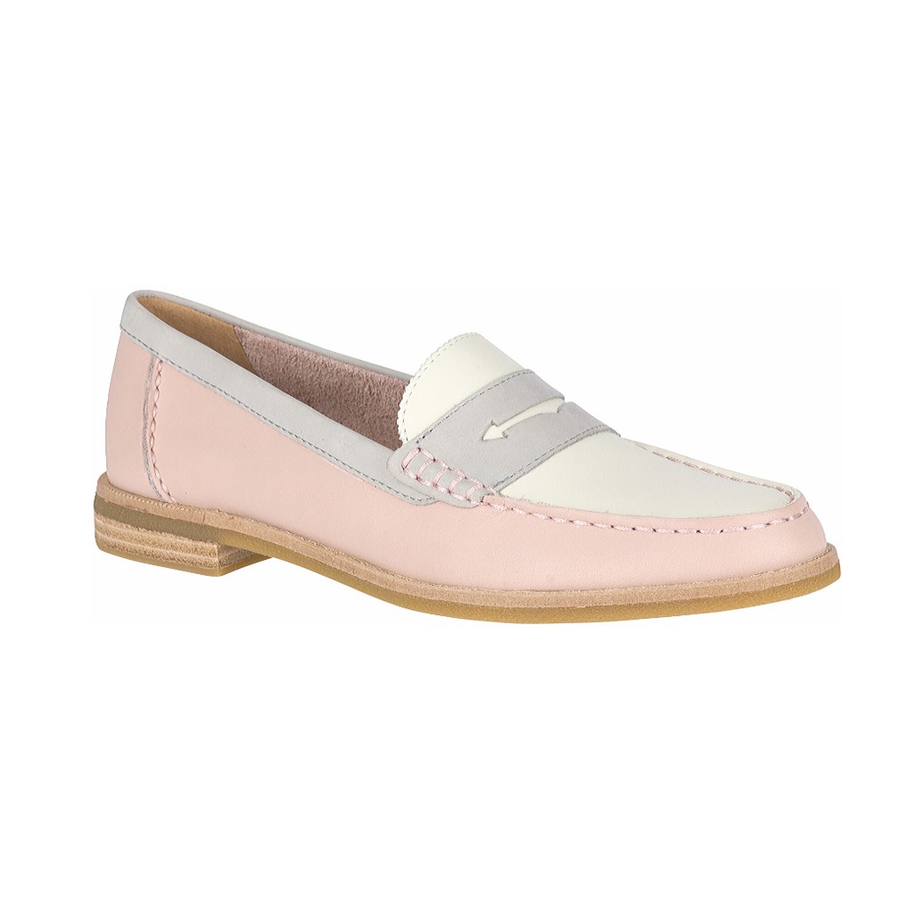 Sperry รุ่น Seaport Penny Tri Tone รองเท้าลำลองหนัง ผู้หญิง สี Blush ...