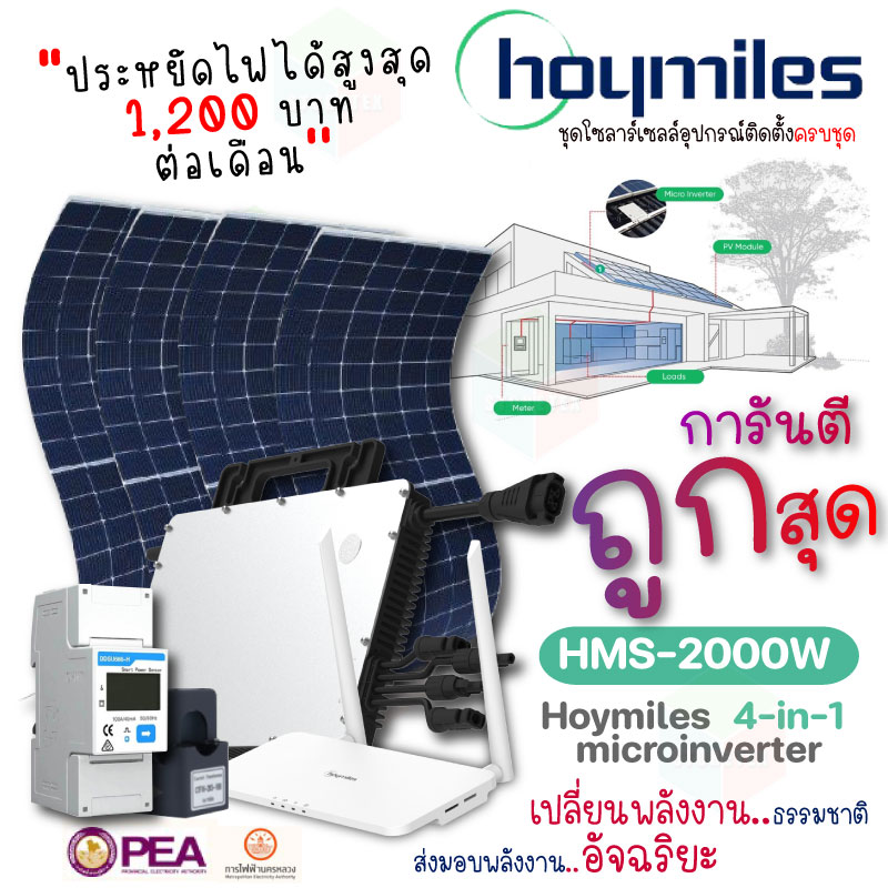 Hoymiles Microinverter 2000W with Flexible PV Panel (Complete Set ...