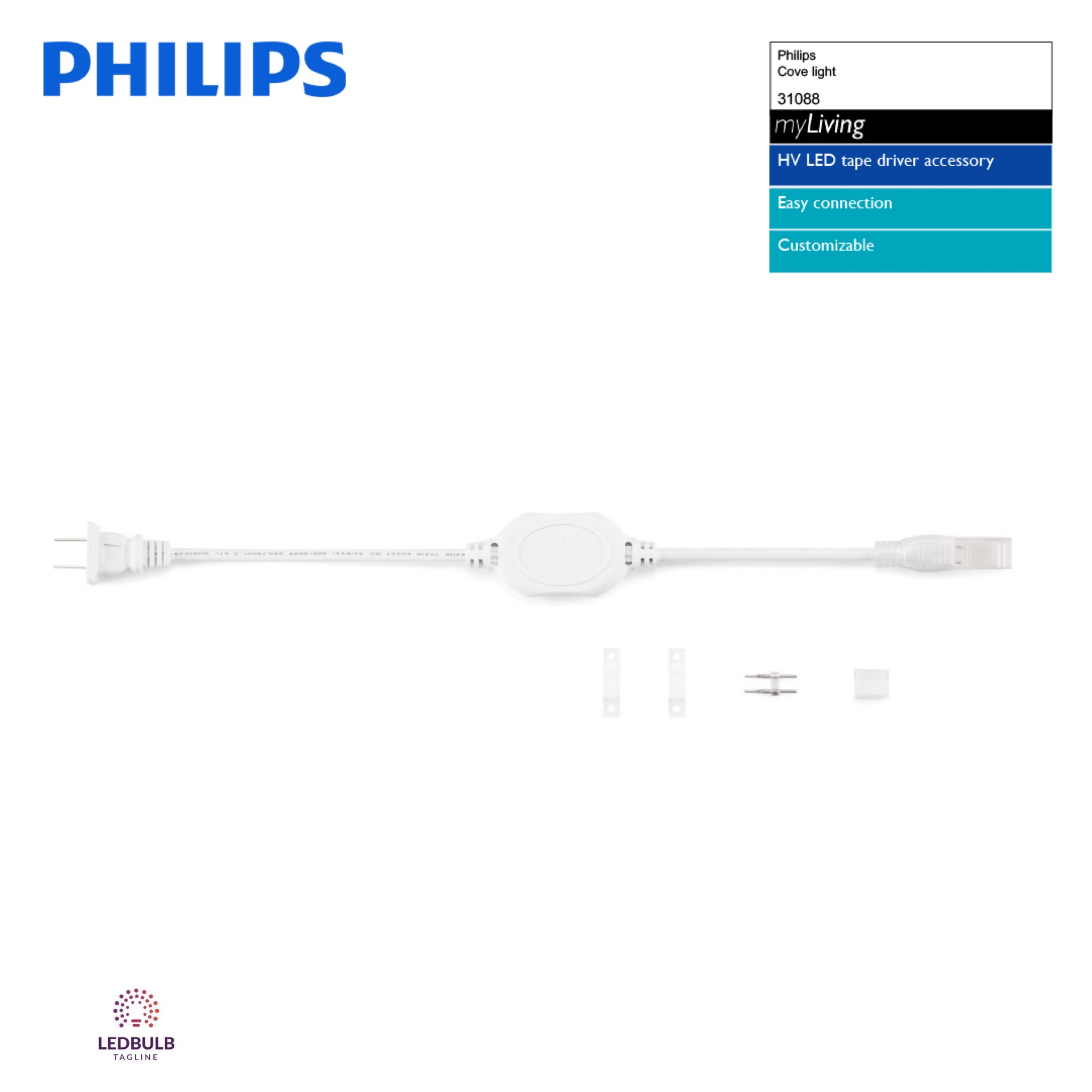 Philip LED Rope Strip Light 50m. 31086 ไฟเส้น ฟิลิปส์ ไฟติดผนัง ไฟซ่อน ...