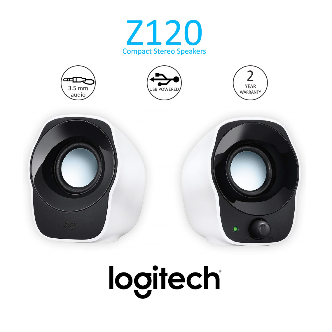 Logitech Z120 Stereo USB Speakers ลำโพงคอมตั้งโต๊ะ | Lazada.co.th