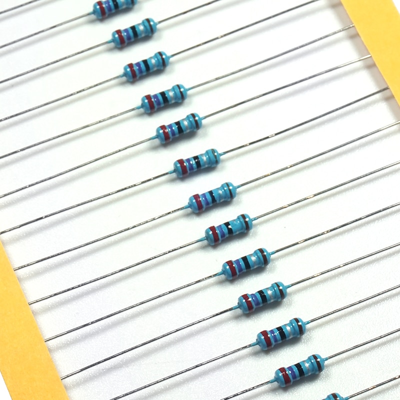 100pcs 1/4W Metal film resistor 51K-300K 51K 56K 62K 68K 75K 82K 91K ...