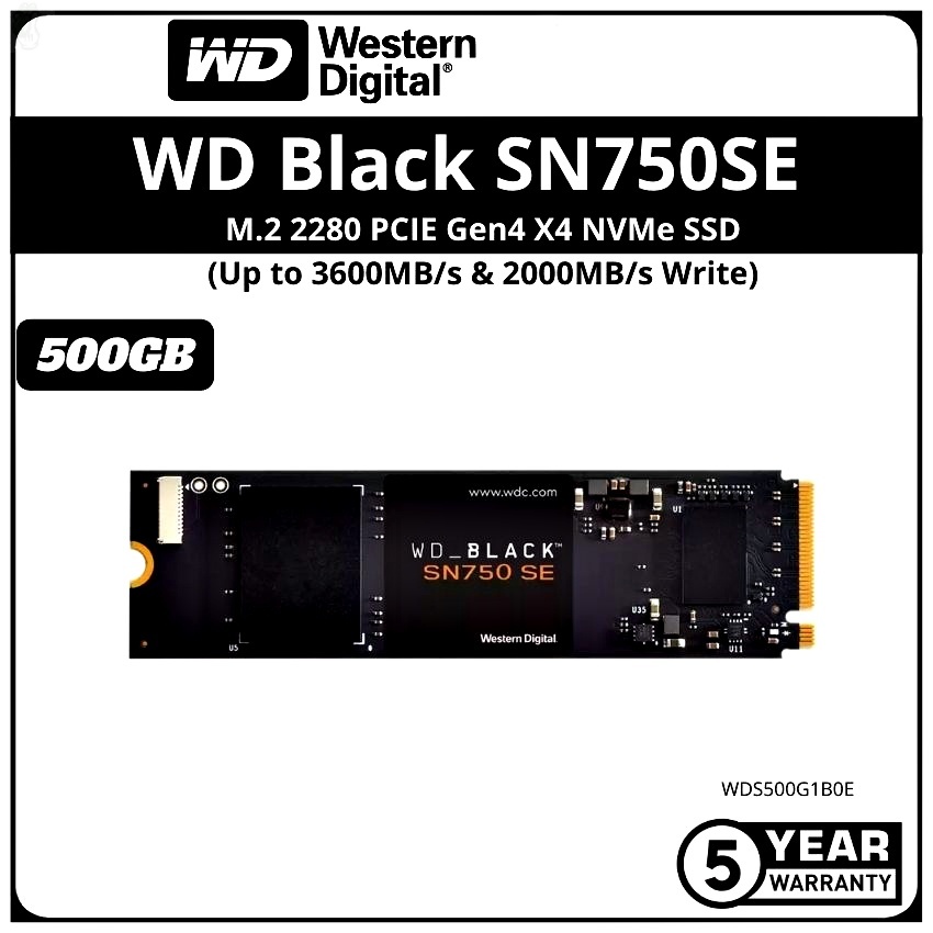 ลด 50 (พร้อมส่ง)โปรแรง7.7 250GB 500GB 1TB SSD (เอสเอสดี) WD BLACK SN750 SN750 SE SN770 PCIeNVMe ...