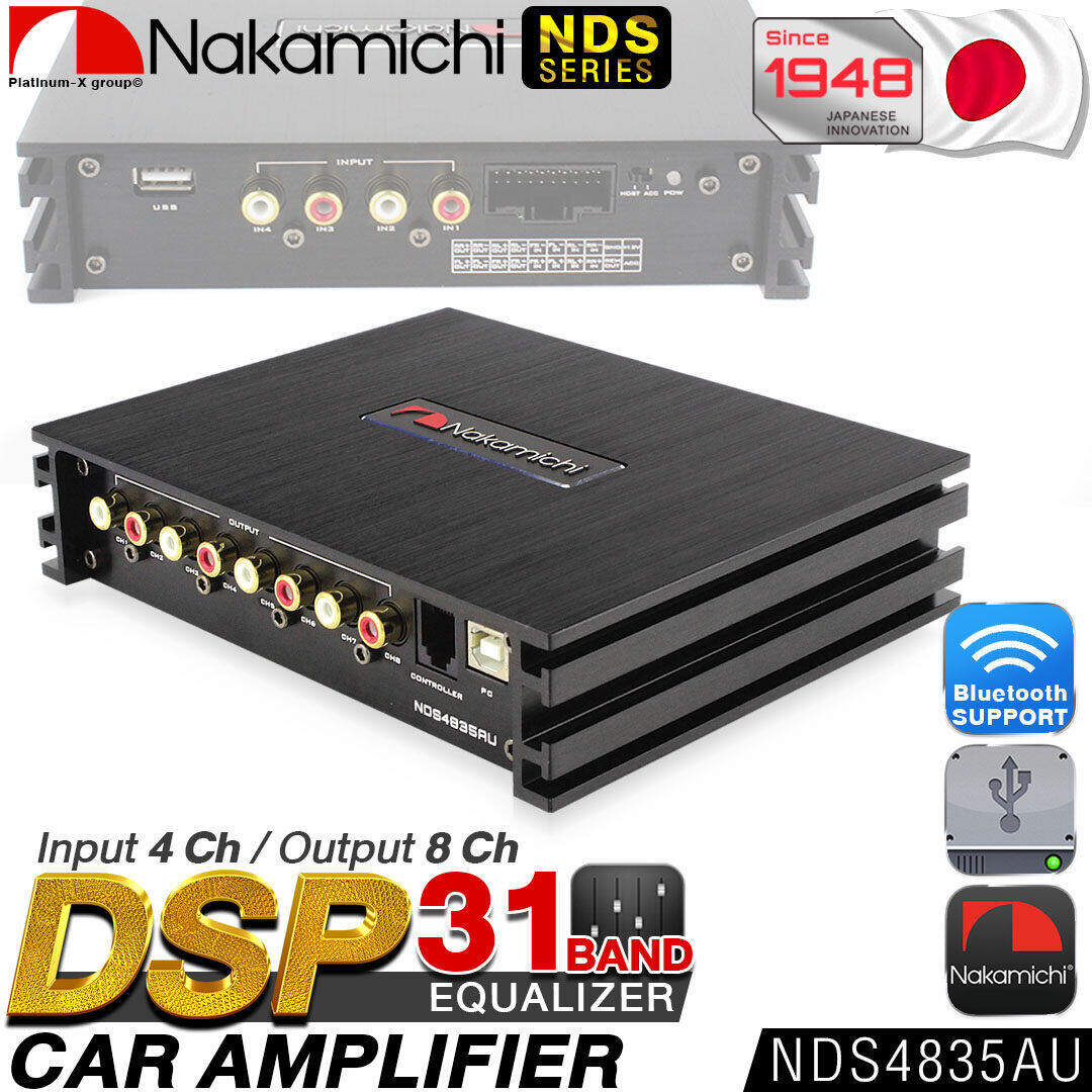 NAKAMICHI DSP AMPLIFIER NDS4835AU 31BAND Bluetooth USB INPUT 4 chOUTPUT 8 ch Hi Res AMP POWER ...