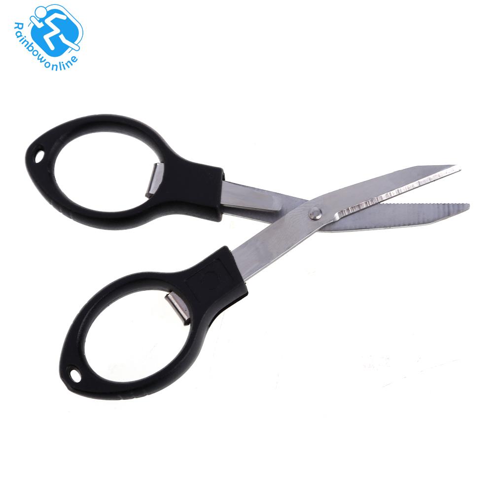 Mini Stainless Steel Foldable Black Fishing Scissors Line Cutter Tool ...