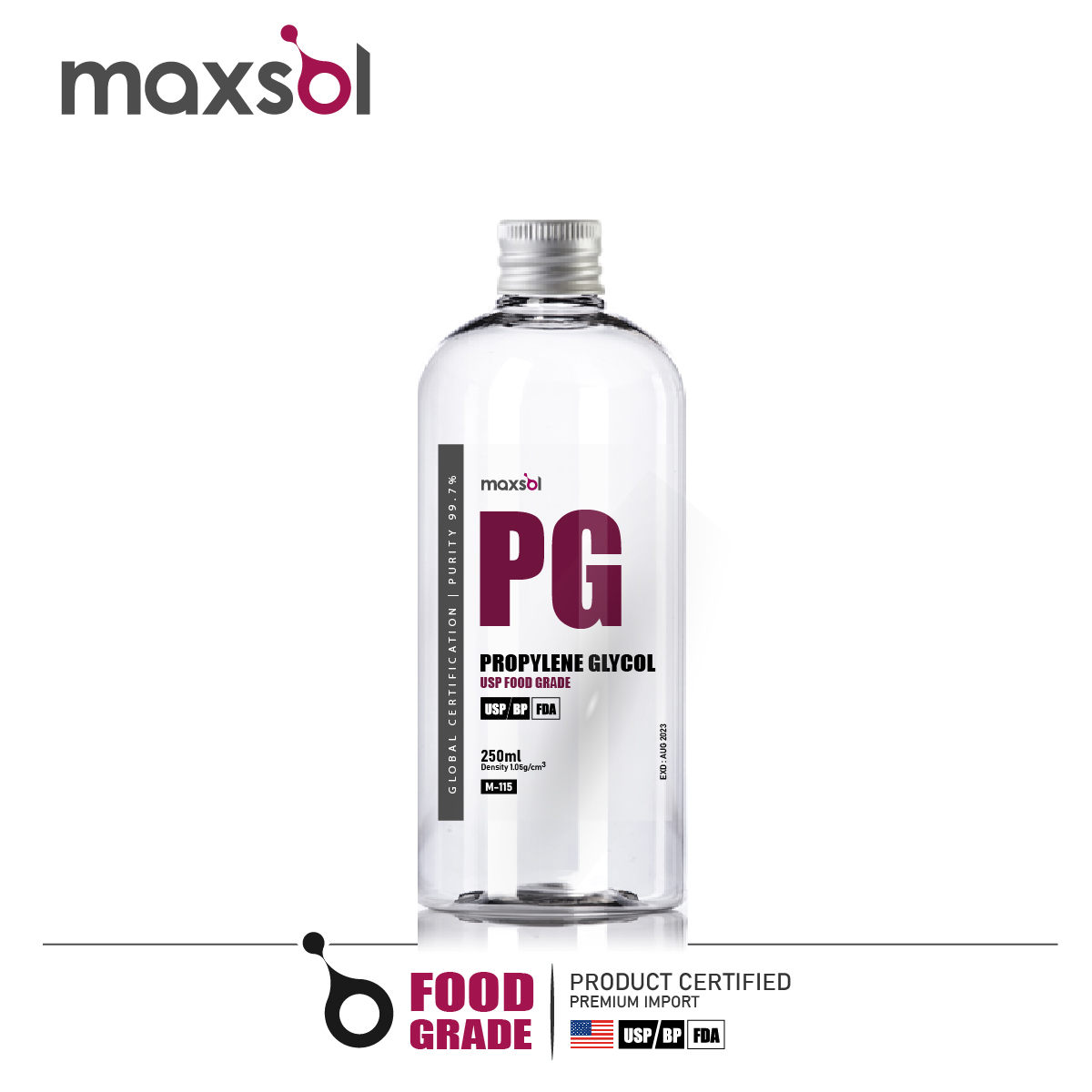 PG Propylene Glycol 99.9 USPBP Grade (Import) โพรพิลีน ไกลคอล (พีจี) - Maxsol - ThaiPick
