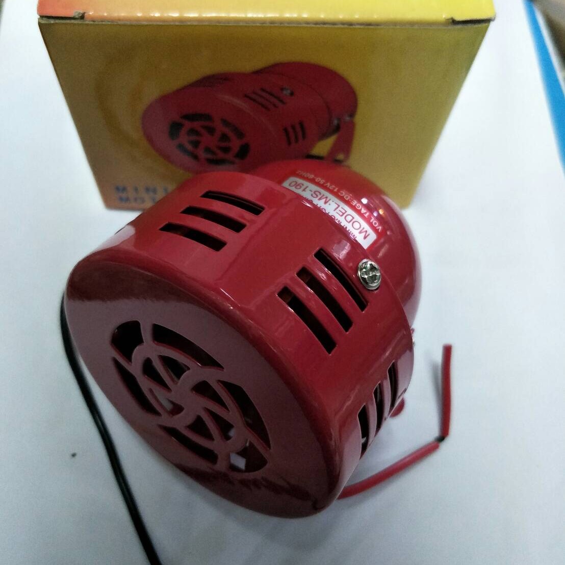 MS-190 mini motor siren ความดัง 114dB ไซเรนหวอเสียงเตือน AC220V สินค้า ...