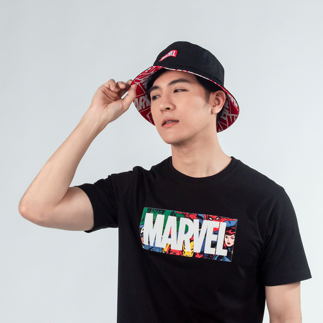 Marvel Bucket Hat - หมวกมาร์เวล ด้านนอกปัก ด้านในสกรีนมาร์เวล สวมใส่ได้ ...