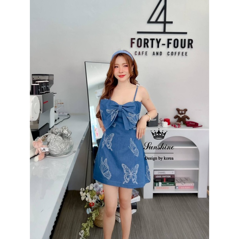 ชุดยีนส์ ชุดปักโบว์ ลายผีเสื้อ Lady sunshine - Love lady shop1 - ThaiPick