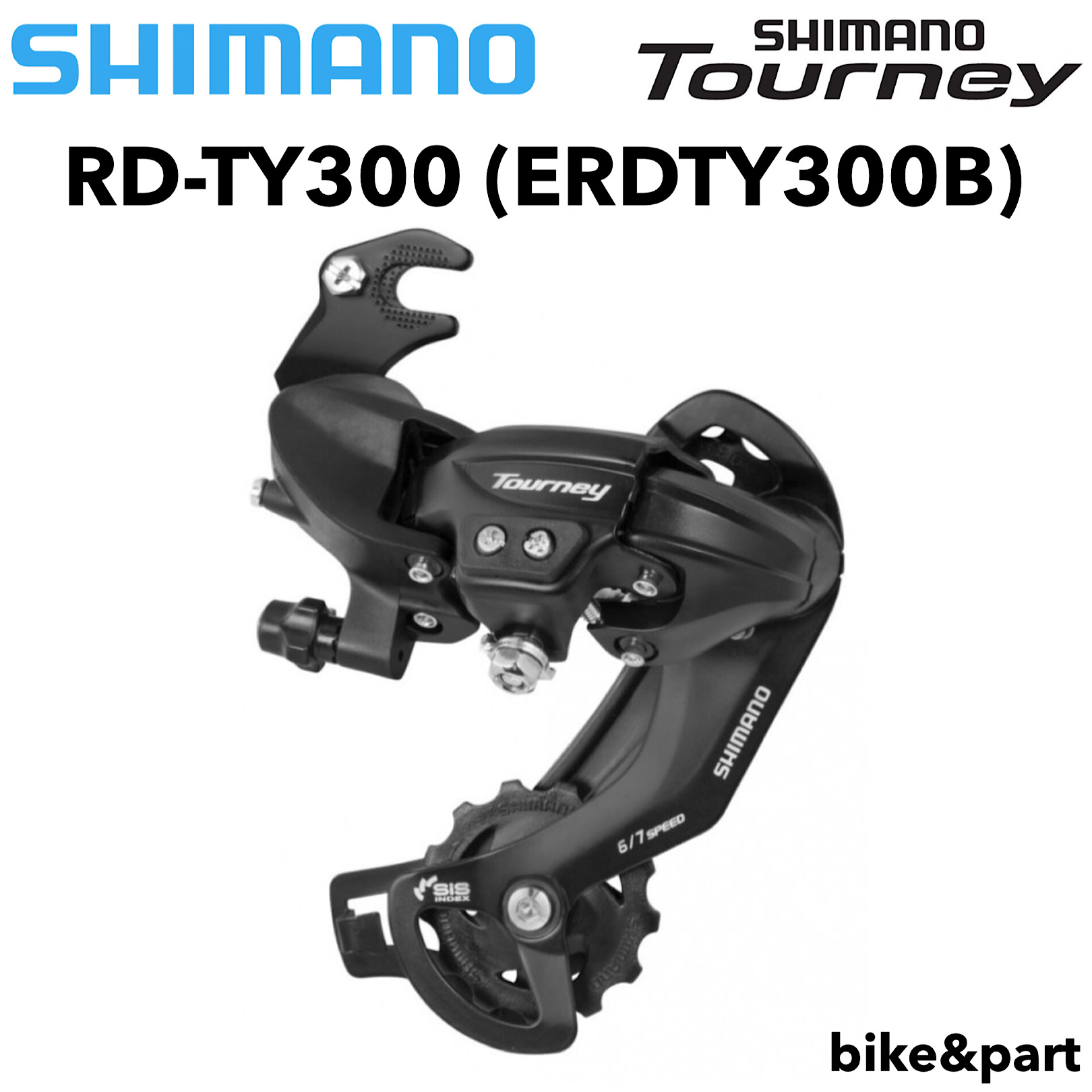 ตีนผี SHIMANO TOURNEY RD-TY300 (ERDTY300B) 6/7-Speed รุ่นมีขอเกี่ยว ...