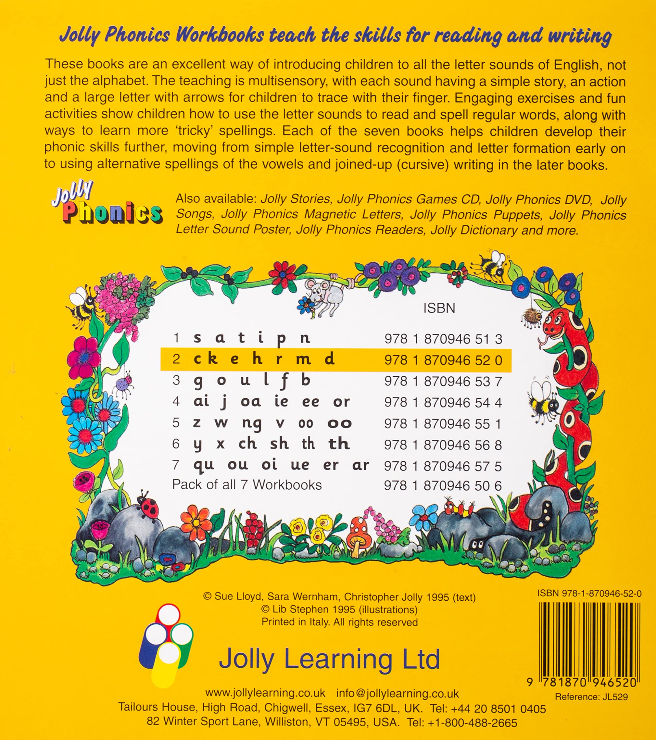 หนังสืออังกฤษใหม่ Jolly Phonics Workbook (Jolly Phonics) 2 Paperback ...