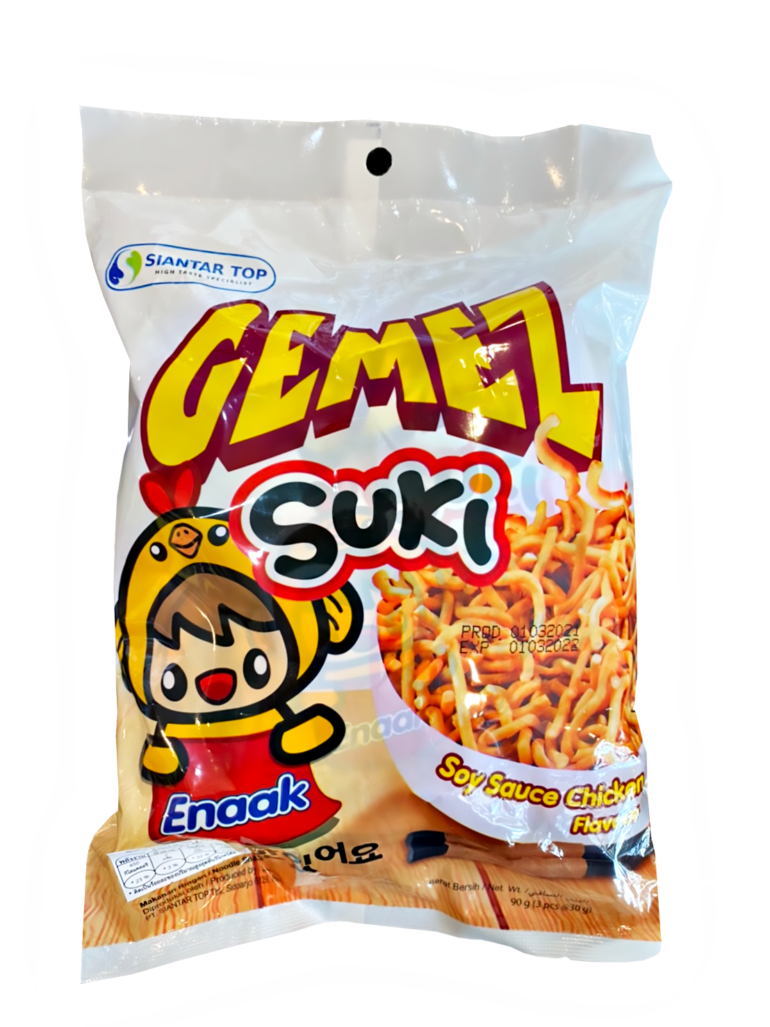 GEMEZ SUKI NOODLE SNACK SOY SAUCE AND CHICKEN FLAVOR 30G (3ซอง/ห่อ ...