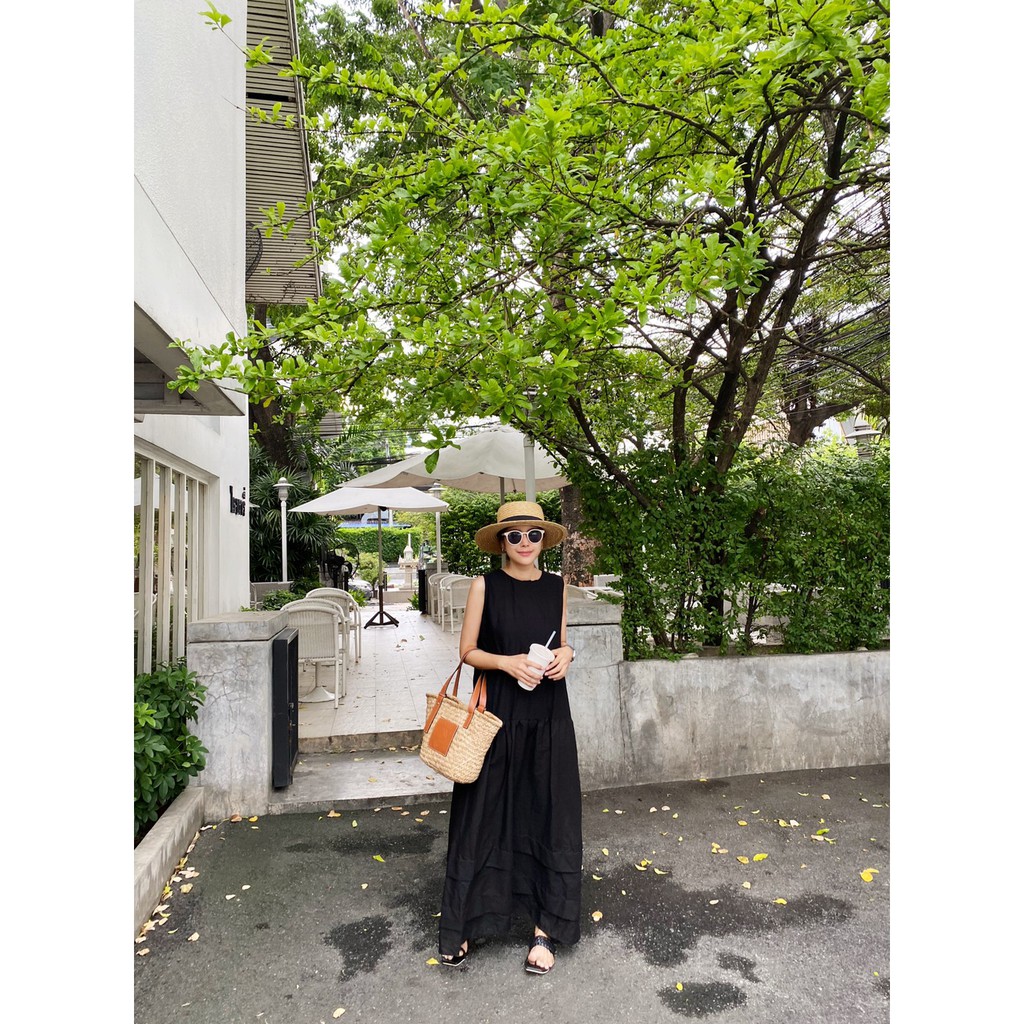 Focus เดรสยาว เดรสเกาหลี เดรสสายเดี่ยว เดรสNew arrival!! Linil Korean ...