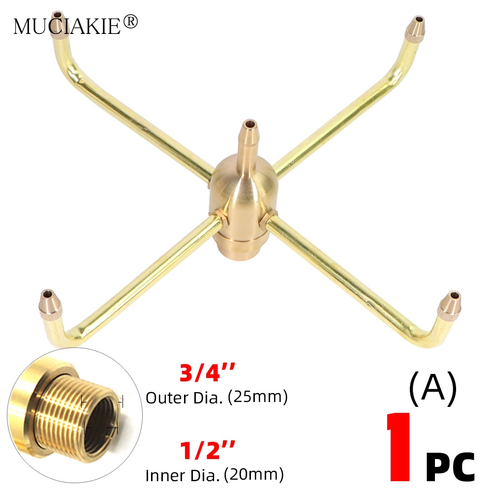 New 12'' 34'' 1'' 1.5'' 2'' ss 4-Arm Sprinklers Rotating Fountain ...