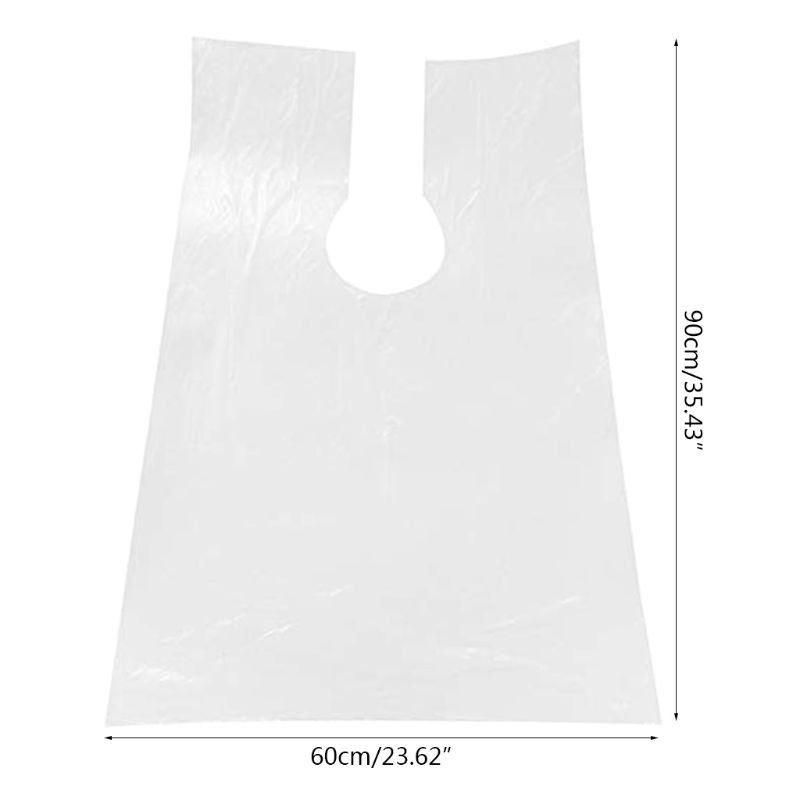 100Pcs Disposable Waterproof Barber Cape Hairdressing Shawl Barbershop ...