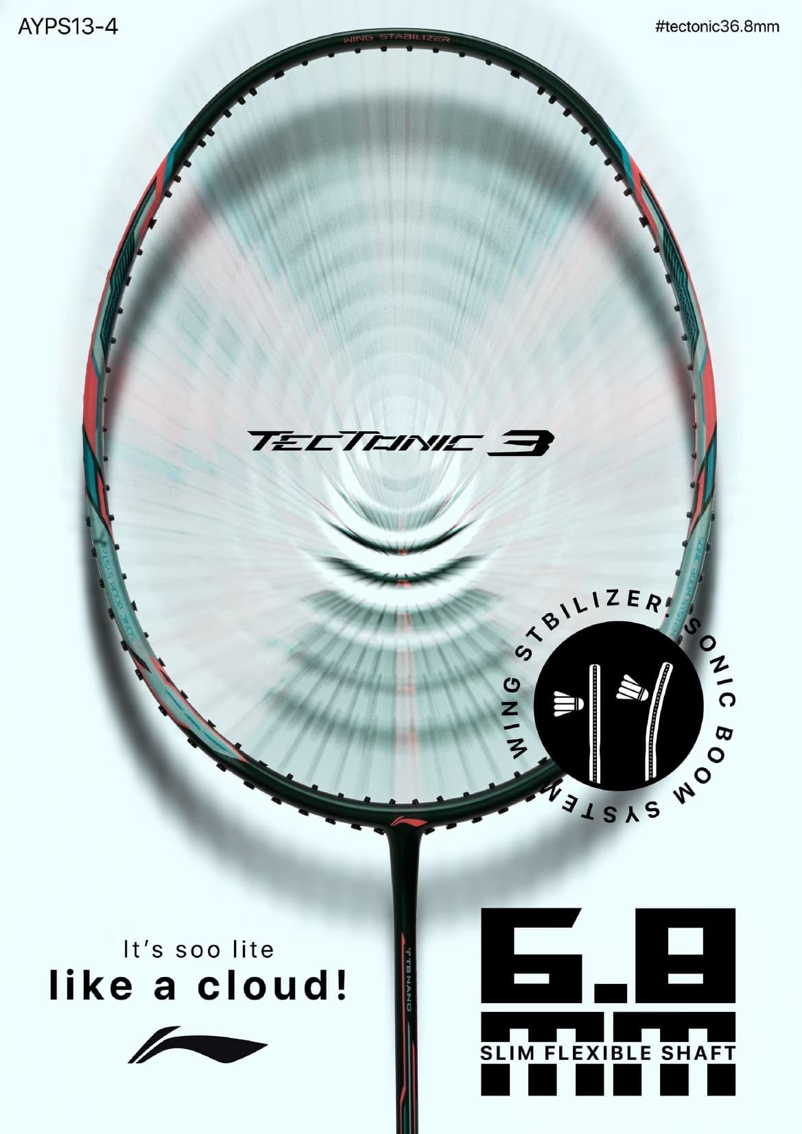 LI-NING ไม้แบดมินตัน รุ่น TECTONIC 3 4U/5U แถมซอง+พันด้าม+เอ็น พร้อม ...