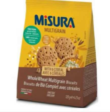 Misura Multigrain biscuits whole wheat with 6 grains 120g imported from ...