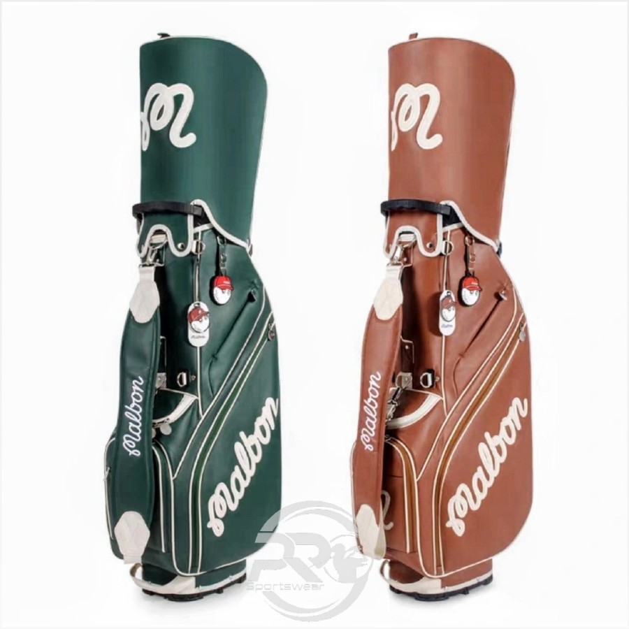 ถุงกอล์ฟ Malbon กระเป๋ากอล์ฟ (QBM001) สีเขียวสีน้ำตาล จุของได้เยอะ แข็งแรง ทนทาน Golf Bag Malbon ...
