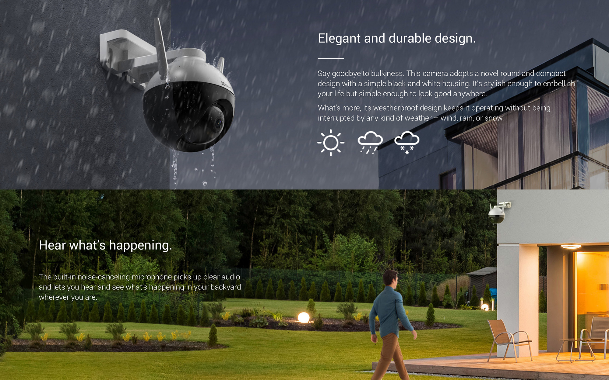 Ezviz C8C Lite กล้องวงจรปิดภายนอกอาคาร หมุนได้ พร้อม AI ในตัว Wifi ip camera 2.0MP Full HD BY N ...