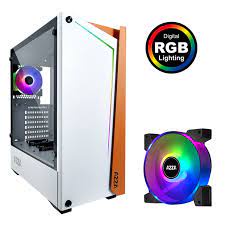 Case Azza APOLLO 430 black /whiteFree Digital RGB Lighting | Lazada.co.th