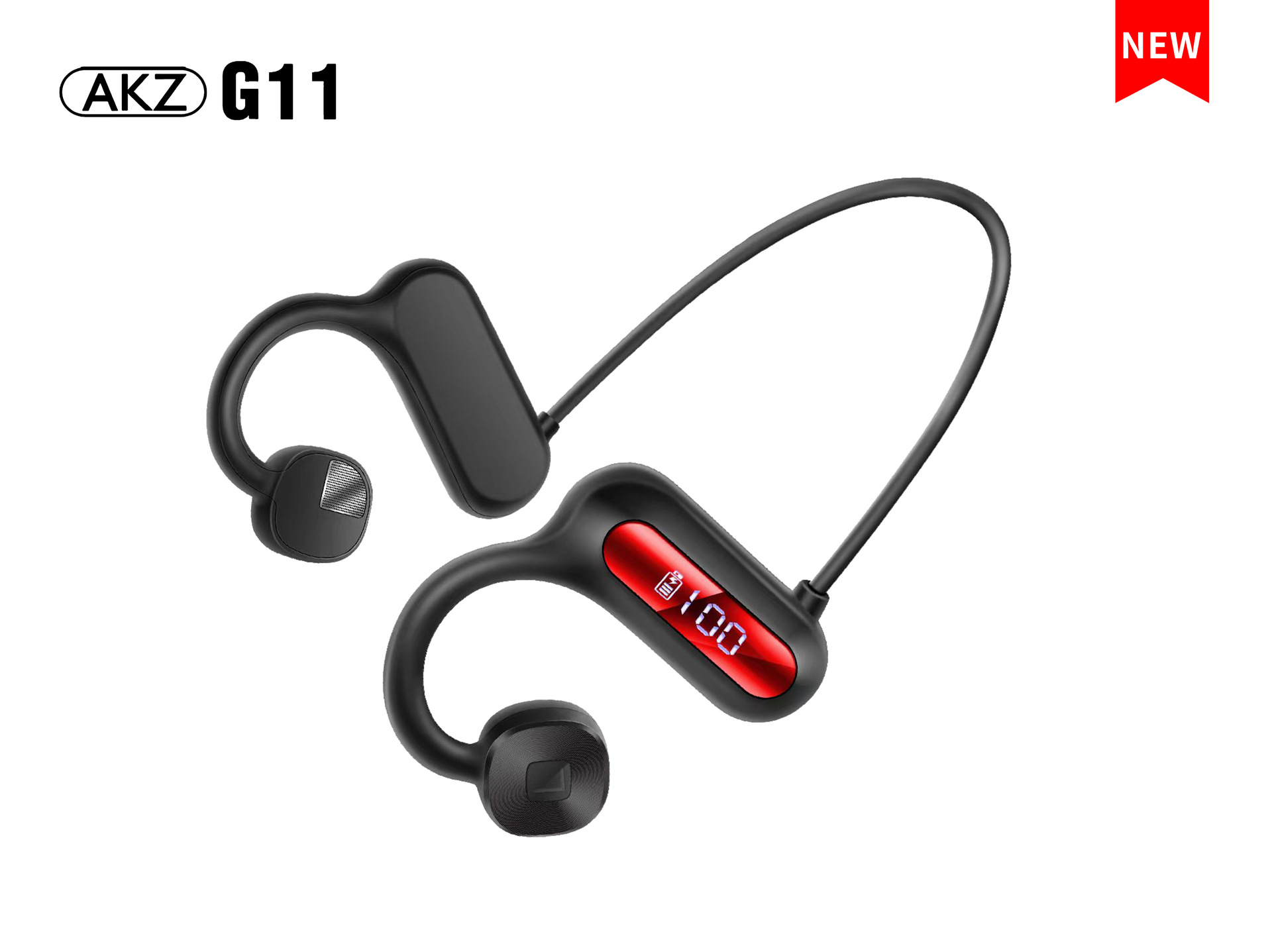 2024 ใหม่ AKZ-G11 การนำกระดูกหูฟังการนำอากาศรุ่นที่สองหูฟังไร้สายบลูทูธ ...