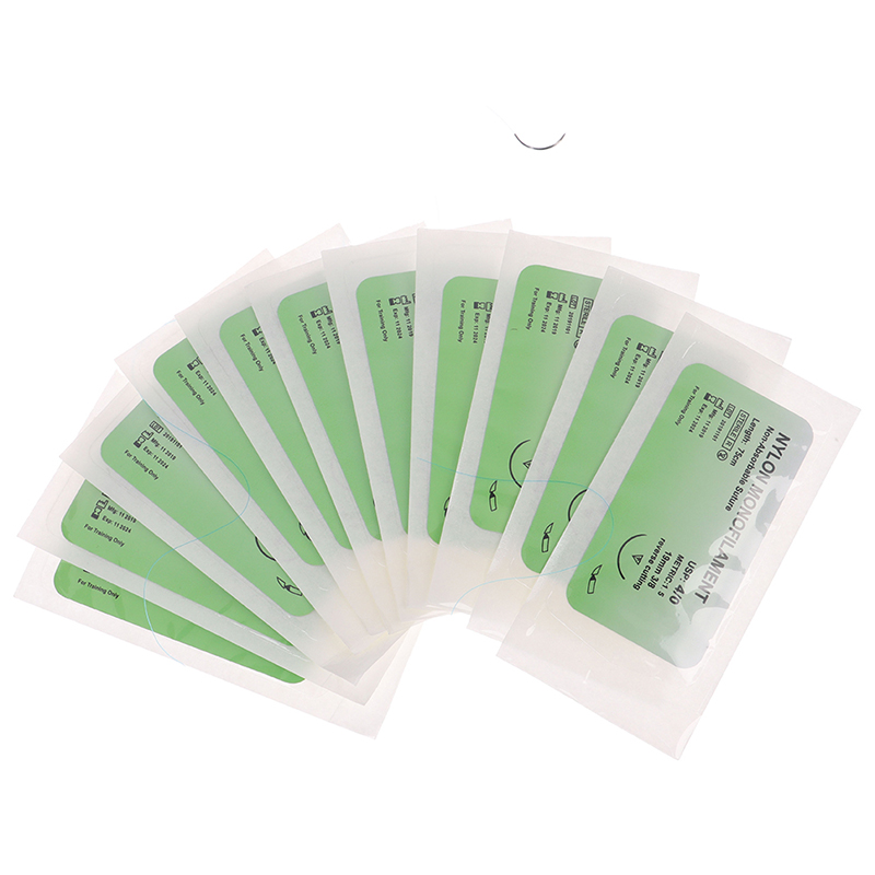 Fashionday 12Pcs/set Nylon Monofilament Medical Thread With Needle ...