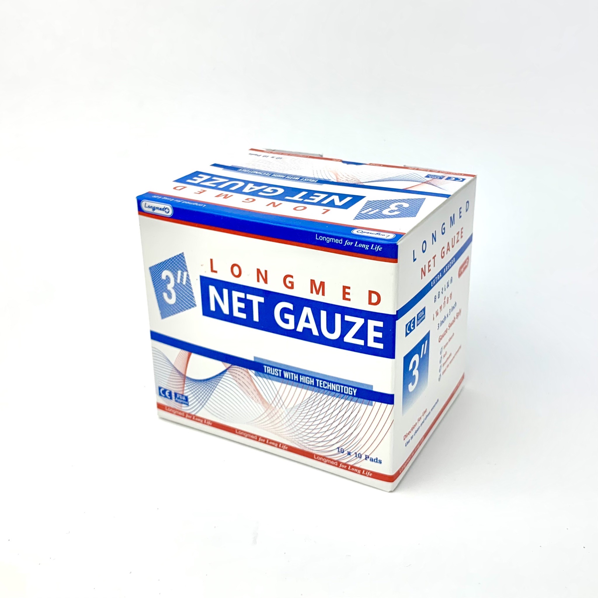 [ขายยกกล่อง] Longmed ผ้าก๊อซฝ้าย Net Gauze / ผ้าก๊อซใยสังเคราะห์ Klean ...