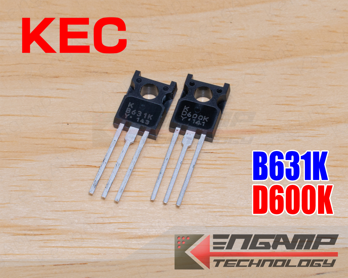 (1คู่) [TR] B631K D600K KEC PNP NPN 1A 120V - KengAmp2555 - ThaiPick