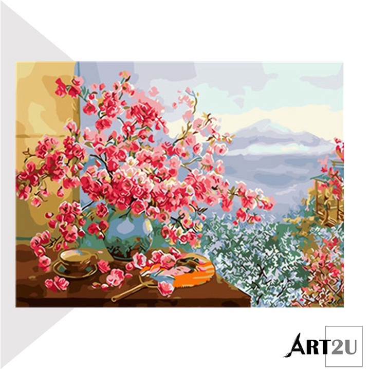 🔥 โล๊ะสต็อก 🧑‍🎨ART2U🧑‍🎨 ระบายสีตามตัวเลข ขนาด 40x50 ซม รูปดอกไม้ ภาพระบายสีตามตัวเลข ไม่มีเฟรม ...