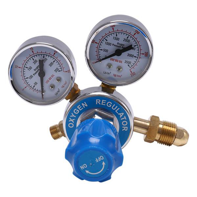 Oxygen Gas Bottle Regulators O2 Reducing Pressure Inhaler Double Gauge ...