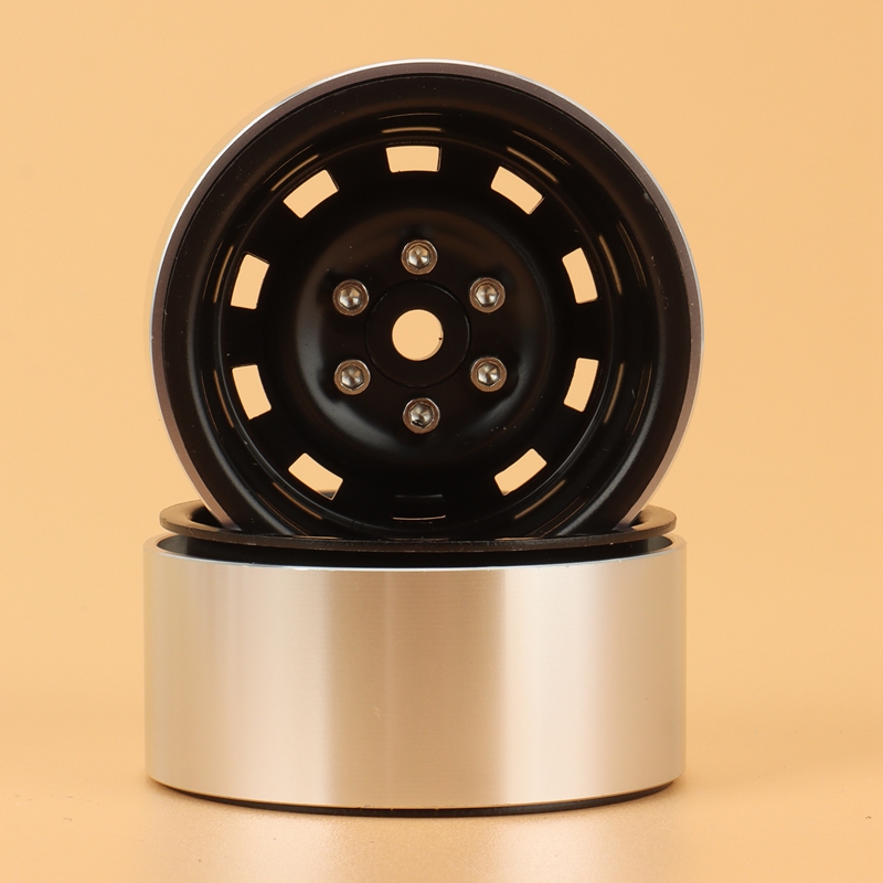 4PCS Rally 1.9 Metal Beadlock Wheel Hub Rim for 1/10 RC Crawler Axial SCX10 90046 AXI03007 ...