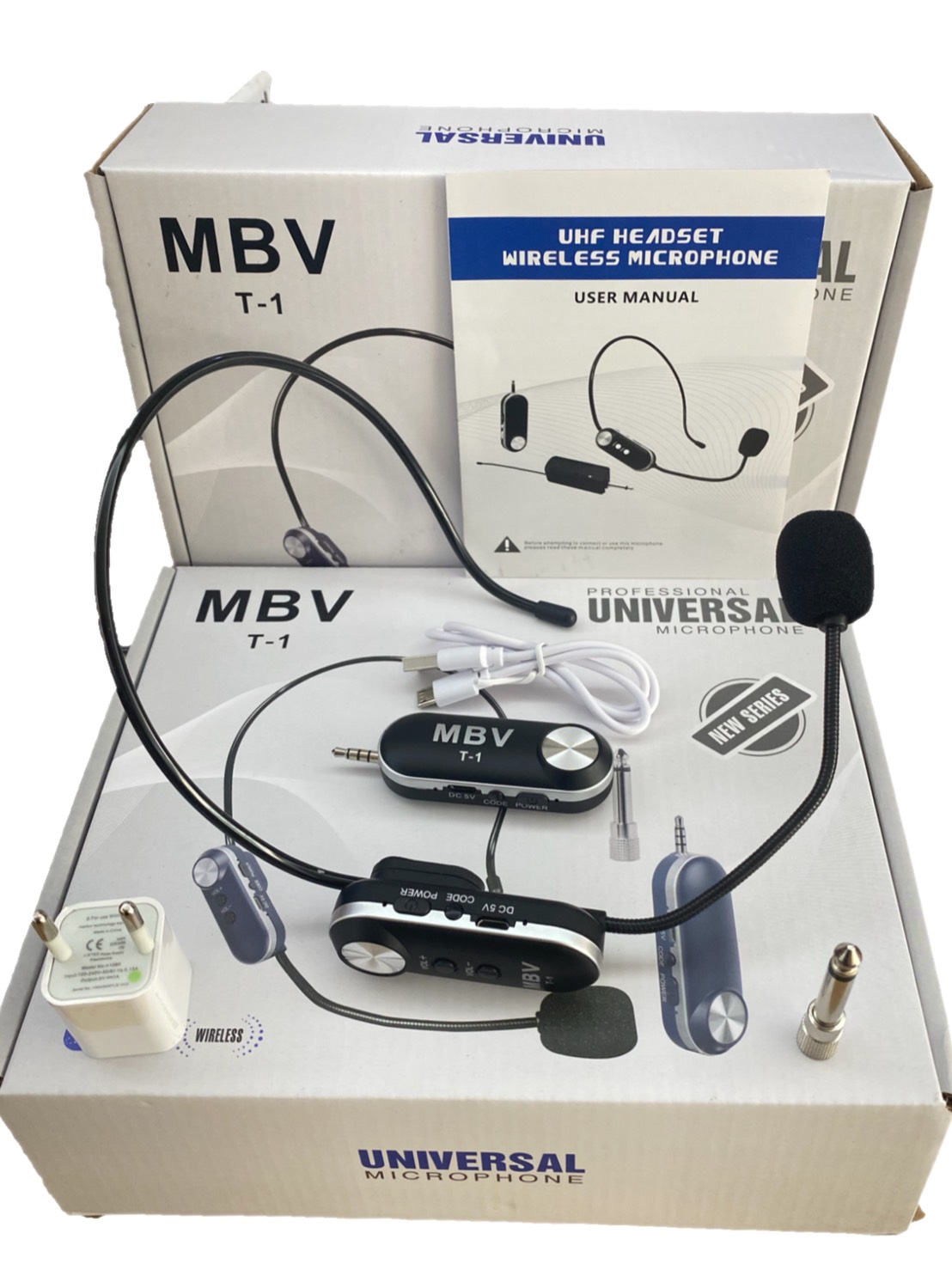 ไมค์ลอยครอบหัว ไร้สาย Live สด MBV T-1 WIRELESS Microphone ไมค์สัมภาษณ์ ไมค์บันทึกเสียง ไมค์อัด ...