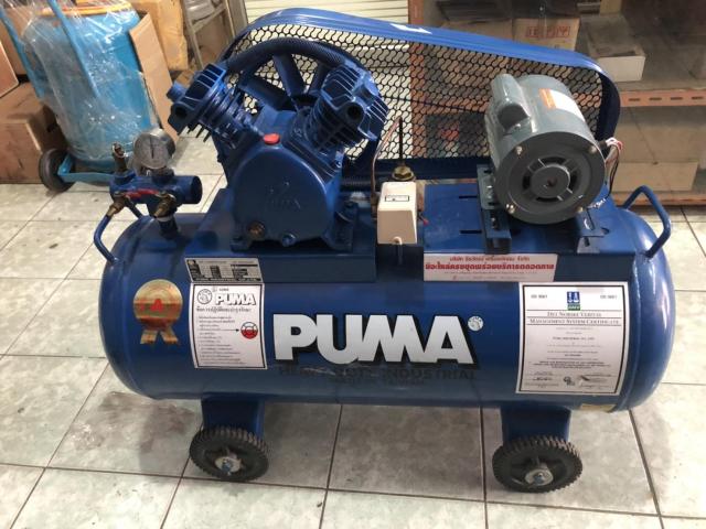 ปั๊มลมสายพาน ลูกสูบ 92 ลิตร มอเตอร์ Pioneer 1/2 HP/220V Air Compressor ยี่ห้อ PUMA รุ่น PP-2p ...