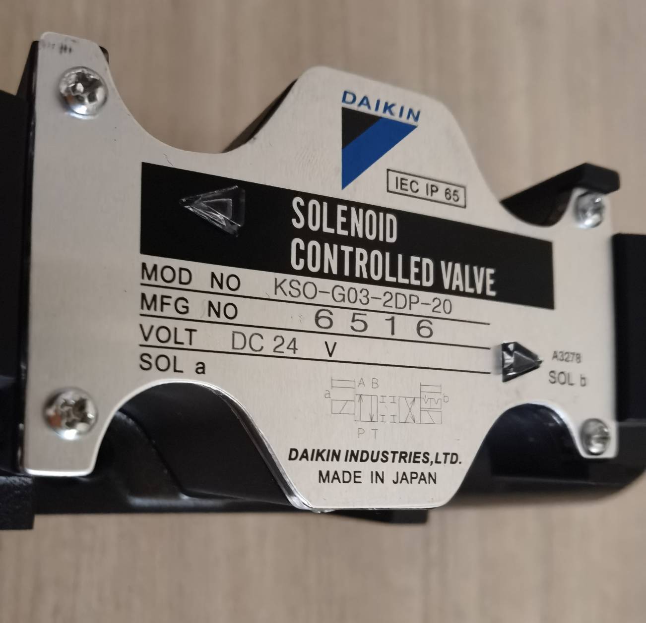 DAIKIN SOLENOID VALVE Model : KSO-G03-2DP-20 | Lazada.co.th