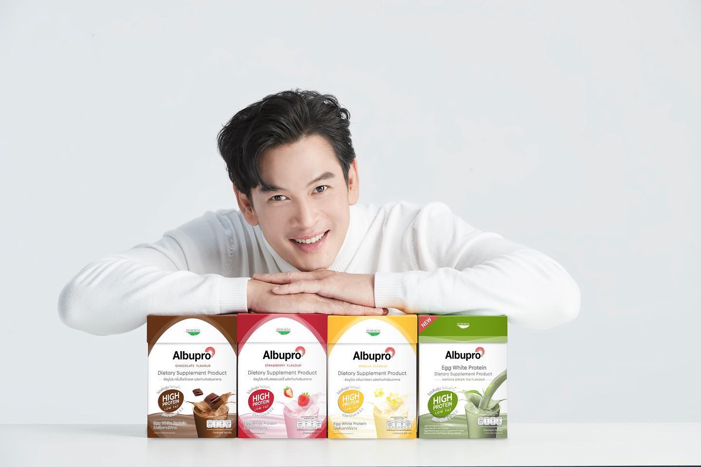 Albupro egg white protein (1กล่องมี12ซอง) 300 กรัม อัลบูโปร โปรตีนจาก ...