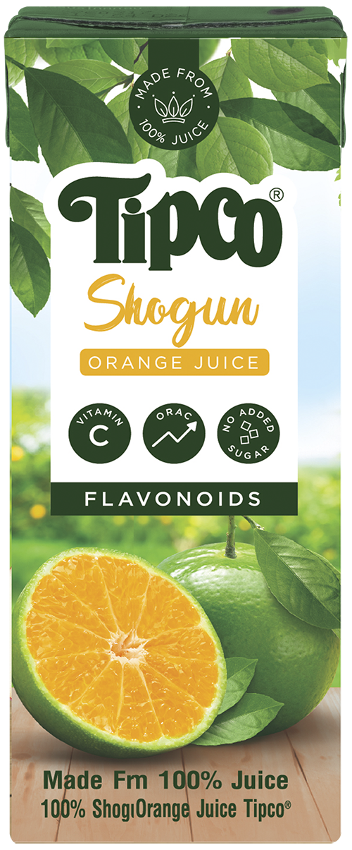 TIPCO น้ำส้มโชกุน Shogun Orange juice 100% ขนาด 200 มล. x 12 กล่อง ...