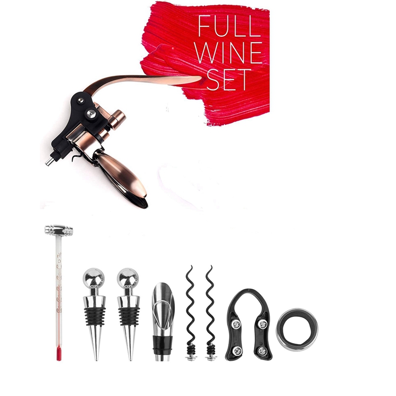 Wine Opener Set Premium Leather Box Rabbit Corkscrew Wine Bottle Opener ...