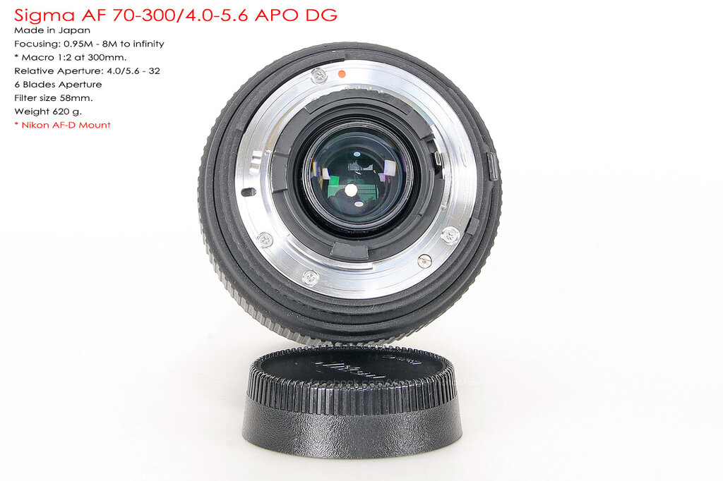 Sigma AF 70-3004.0-5.6 APO DG Macro Nikon AF-D Mount ...