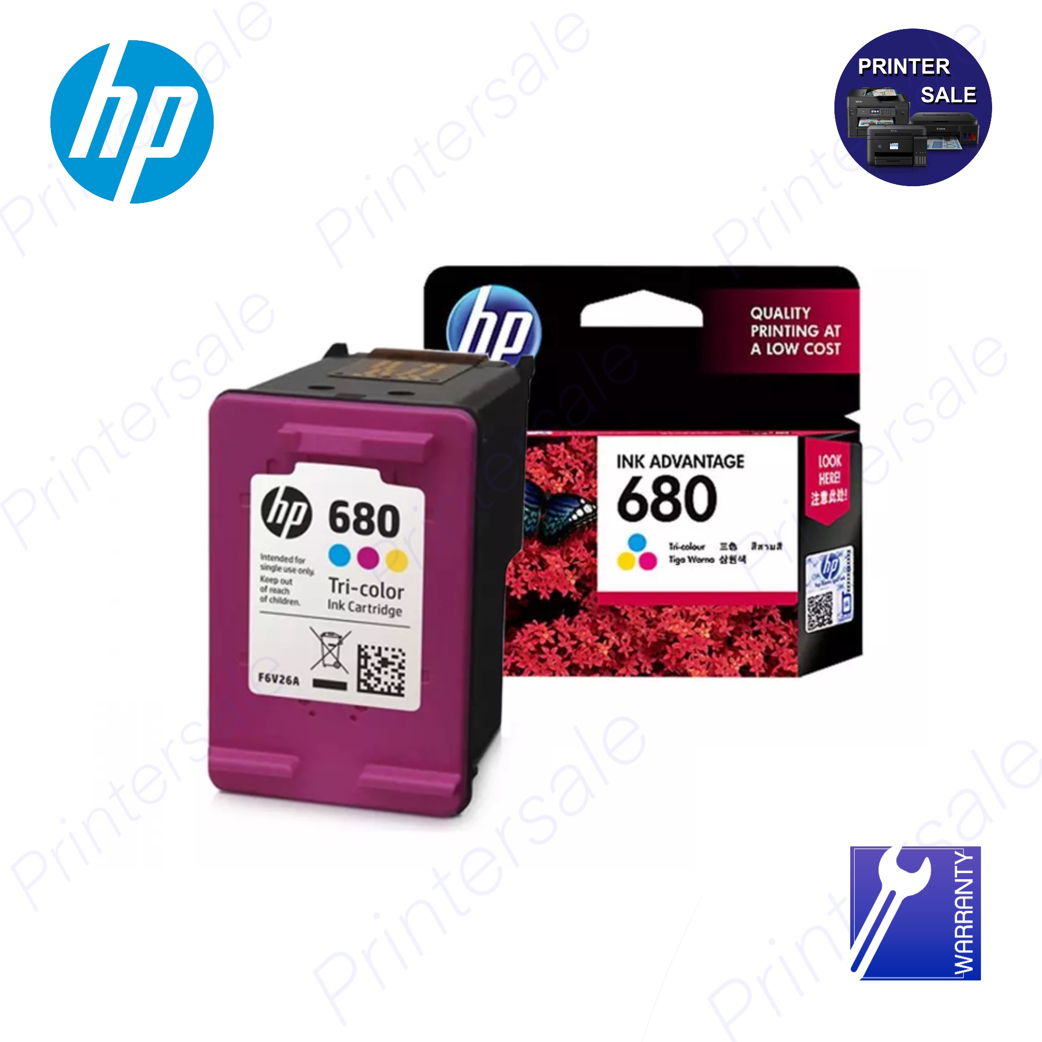 HP 680 แท้ ดำ(F6V27AA) / สี(F6V26AA) / ดำ+สี ส่งเร็ว สินค้าอยู่หน้าร้าน ...