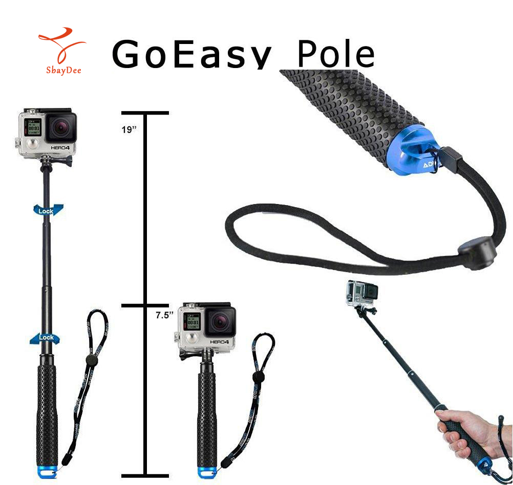 19นิ้ว 49cm GoPro Selfie สติ๊กแบบใช้มือถือ Monopod GoEasy Pole ...