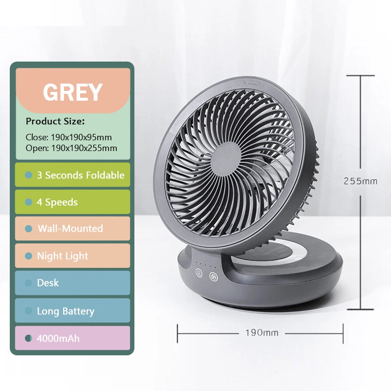 Xiaomi Youpin Edon E908/E808/S18 พัดลมไฟฟ้า ความเร็ว 4 ระดับ/5 ระดับ ชาร์จ USB - liantoujty ...