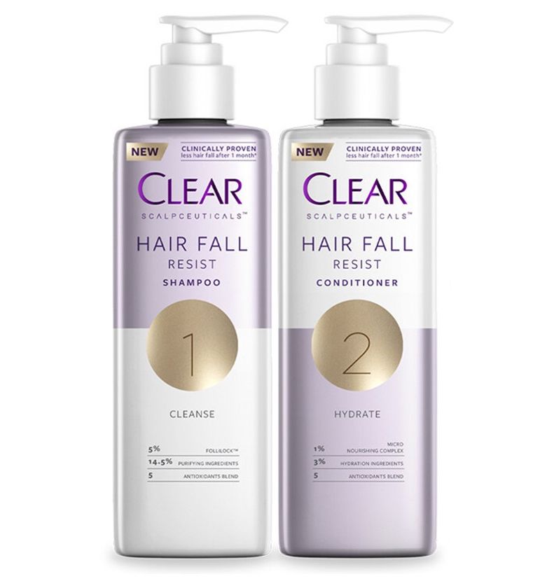 Clear Scalpceuticals Hair Fall Resist set (Shampoo + Conditioner 300ml ...