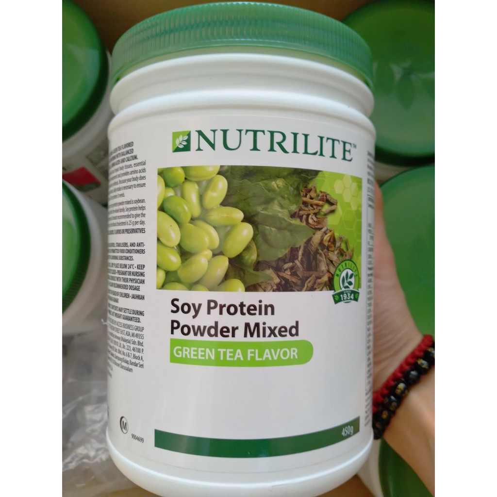 Amway Nutrilite Protein Green Tea Flavour โปรตีนกลิ่นชาเขียว ขนาด 450 ...