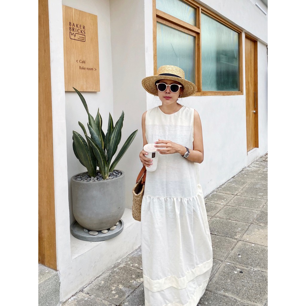 Focus เดรสยาว เดรสเกาหลี เดรสสายเดี่ยว เดรสNew arrival!! Linil Korean ...