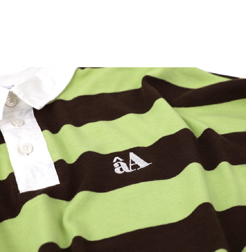 ALAND เสื้อยืด WOMEN แบรนด์ : ANOTHER A รุ่นSTRIPE CROP RUGBY SHIRT สี ...