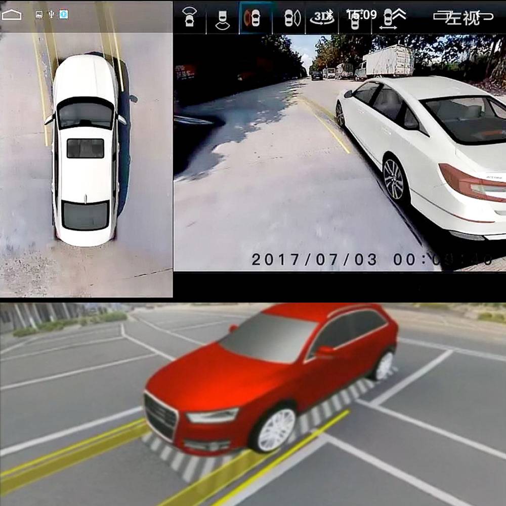 3D HD 360 CAR SURROUND VIEW MONITORING SYSTEM, BIRD'S EYE VIEW SYSTEM ...