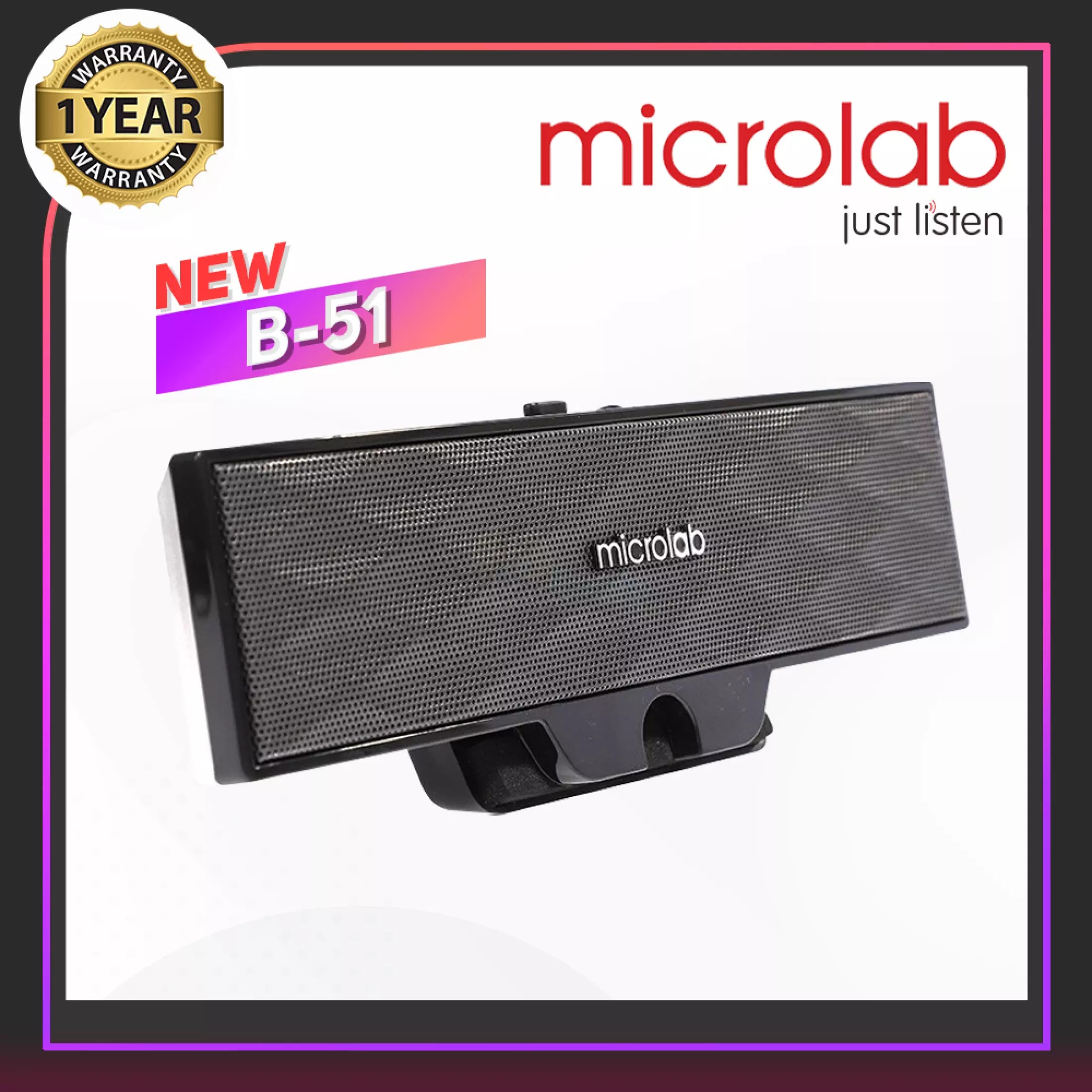 ลำโพงติดขอบจอ Microlab B51 Clipper Speaker 2.0 Ch. (4 Watt) | Lazada.co.th