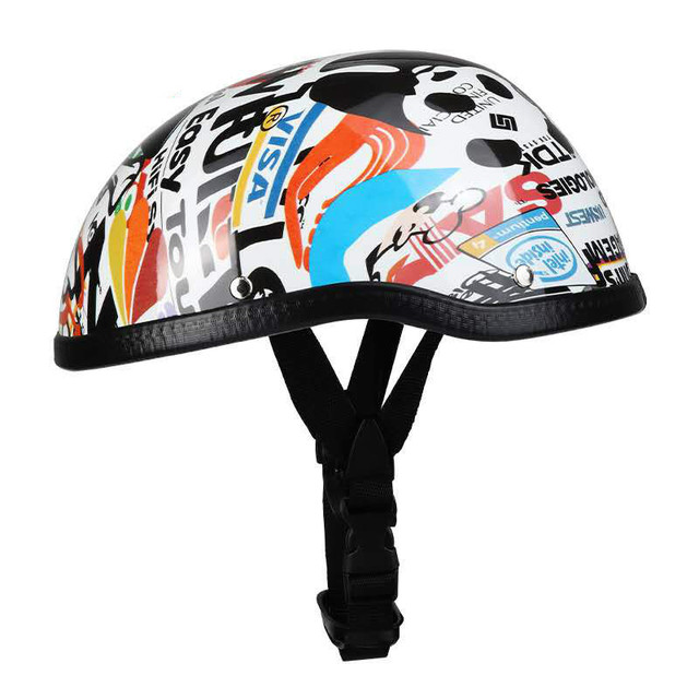 Adult Motorcycle Half Face Vintage Helmet Hat Cap Motorcross Moto ...