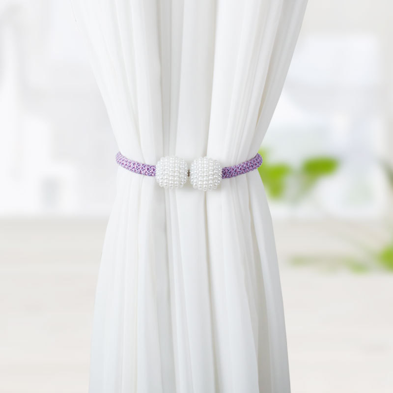 สายคล้องผ้าม่าน สายรวบผ้าม่านด้วยหัวเข็มขัดแม่เหล็ก สายรัดผ้าม่าน สาย ...