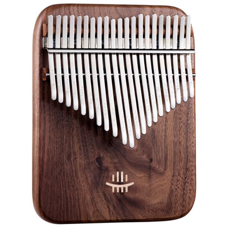 HLURU Kalimba Black Walnut Curly Figure Keyboard Thumb Piano Chamfer ...
